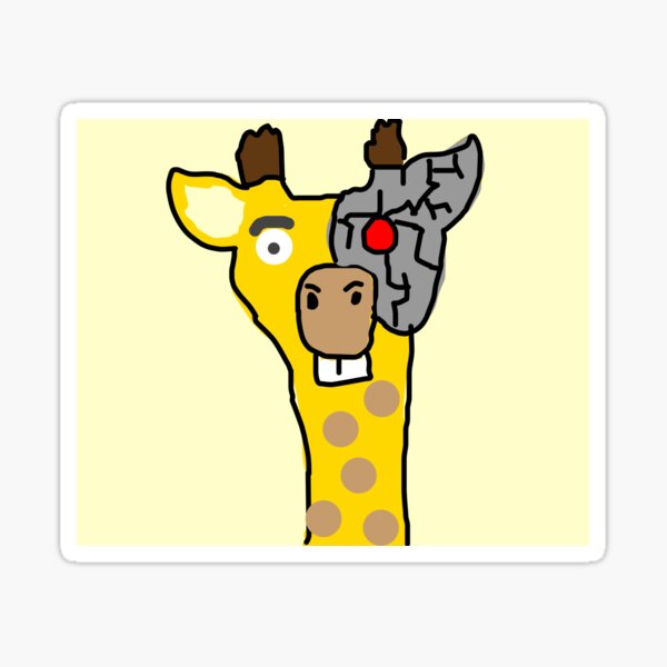 "Cyborg Giraffe" Sticker for Sale by WhiteCloud0 | Redbubble