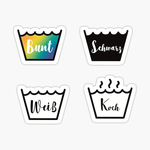 "Laundry Basket Stickers - Colorful, Black, White, Chef" Sticker for ...
