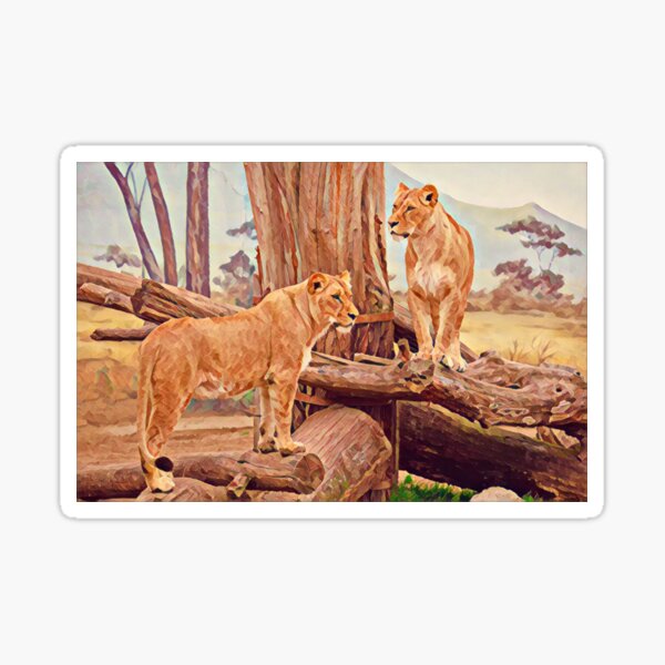 "Lioness" Sticker for Sale by Inyeneart | Redbubble