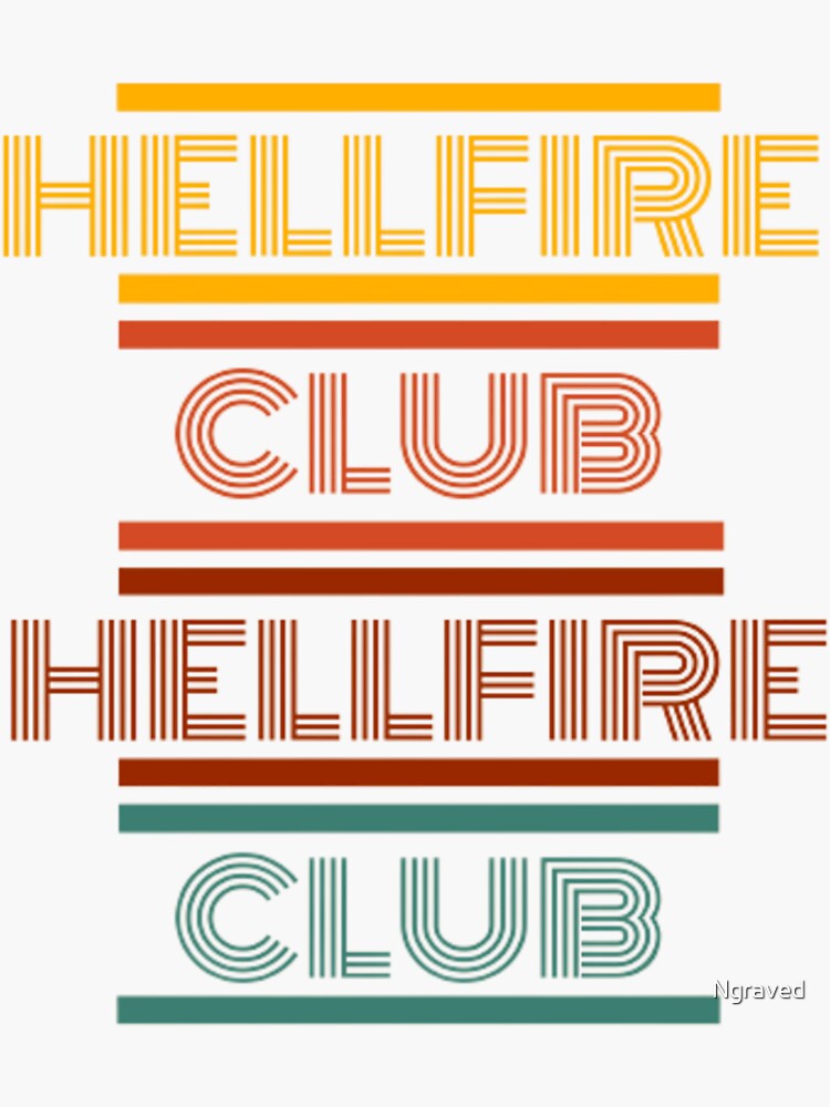 "Hellfire club" Sticker for Sale by Ngraved | Redbubble