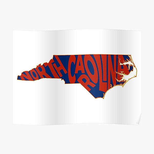 "North Carolina State Word Art" Poster by surgedesigns | Redbubble