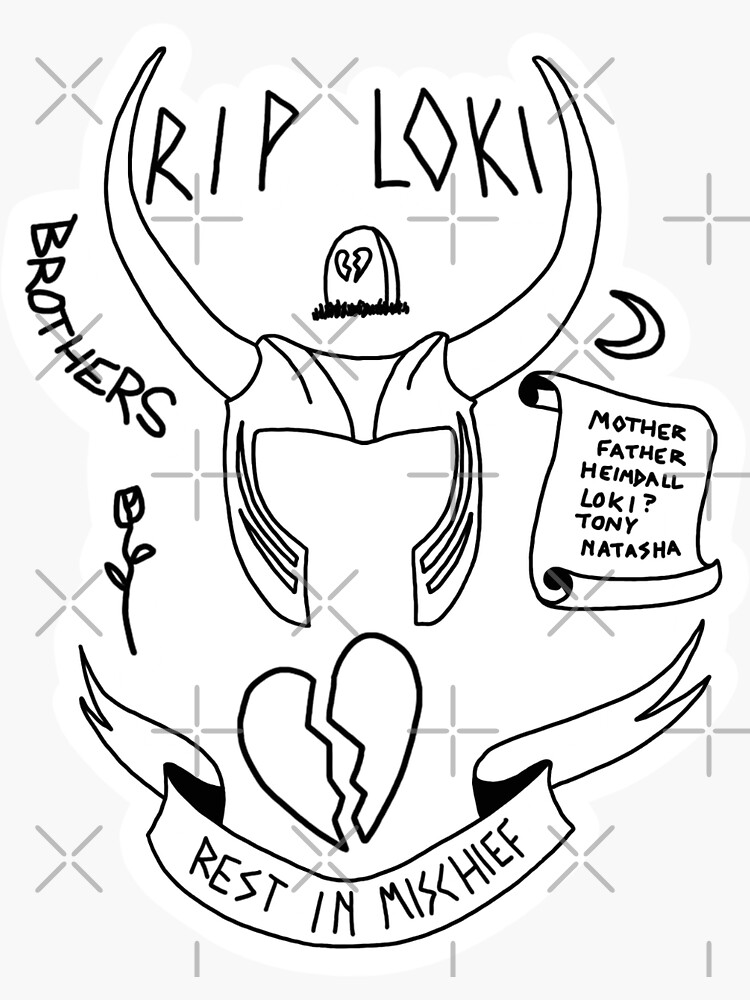 "Rip Loki" Sticker for Sale by Leahtries | Redbubble
