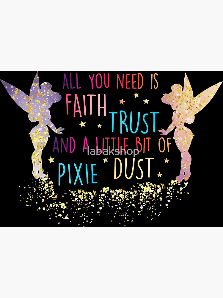 "Tinkerbell Magic Gold Glitter, Cute Fairy Gold Glitter, Fairy Pink ...