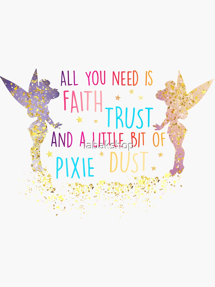 "Tinkerbell Magic Gold Glitter, Cute Fairy Gold Glitter, Fairy Pink ...