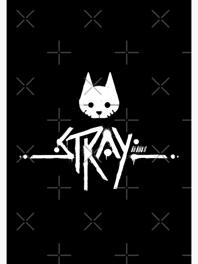 "Stray™ - Cat Logo [White]" Poster for Sale by SWISH-Design | Redbubble