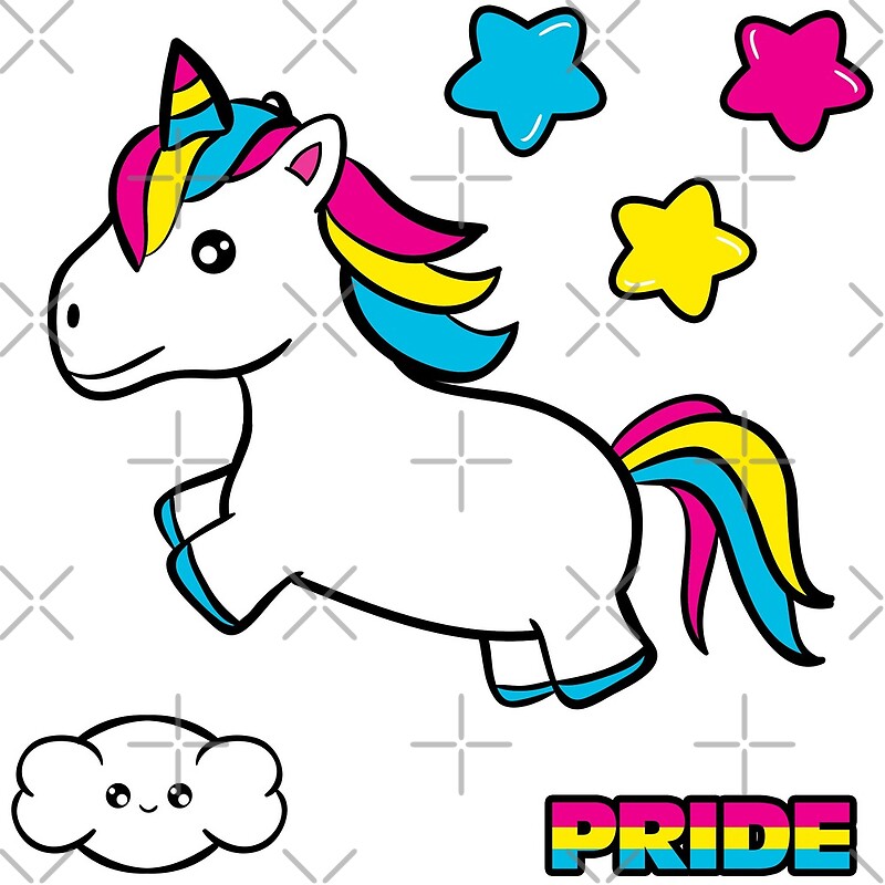 Pansexual Pride Unicorn By Partysparkle Redbubble