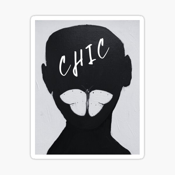 "Chic face " Sticker for Sale by NewPages | Redbubble