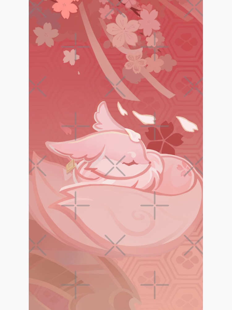 Pegatina «Genshin Impact Yae Miko tarjeta oficial de amistad» de artwala74 | Redbubble