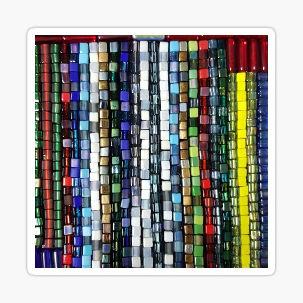 "Mosaic Original Glass Bead Art" Sticker for Sale by TuesdaysEdge ...