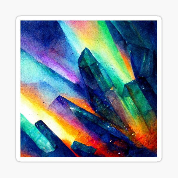 "Iridescent Rainbow Crystals" Sticker for Sale by ElectricDream | Redbubble