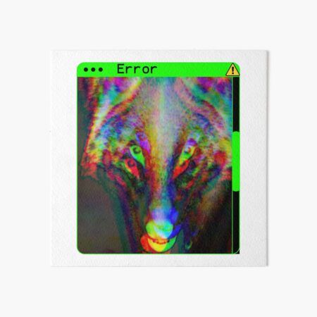 "Error Glitch Wolf" Art Board Print for Sale by Jessi-Sketches | Redbubble
