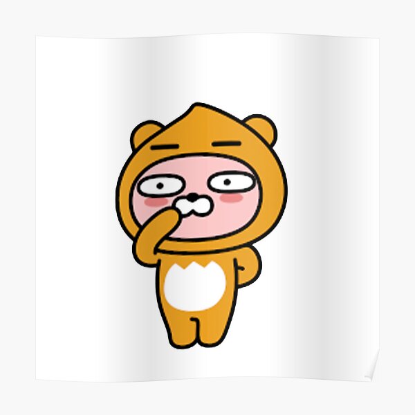 "KakaoTalk Friends Apeach in Hello! Ryan Costume" Poster by ...