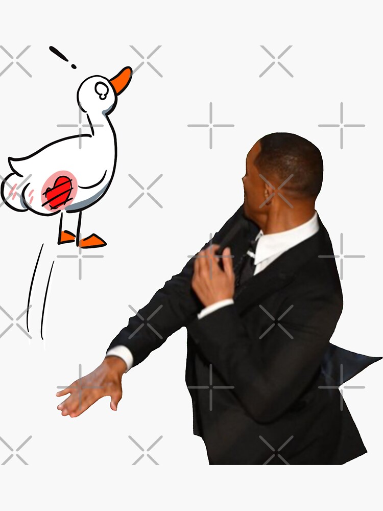 "Will Smith slapping a duck" Sticker for Sale by Quackustrations ...