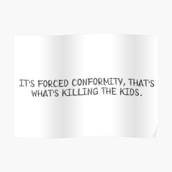 "Forced Conformity, Eddie Munson" Poster for Sale by kils-treehouse ...