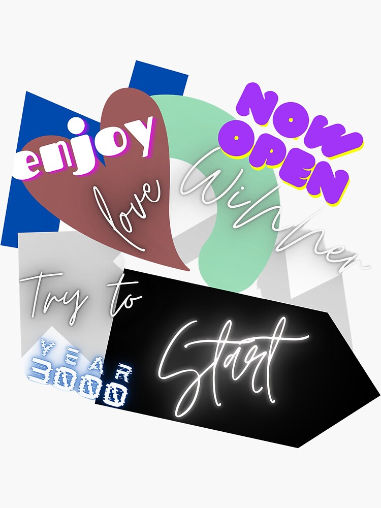 "enjoy..." Sticker for Sale by Ad-design37 | Redbubble