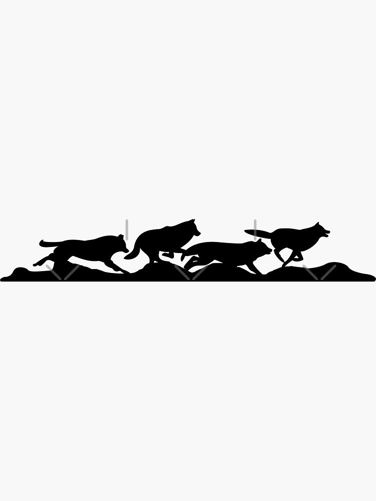 "Running With the Pack" Sticker for Sale by amgraphics | Redbubble