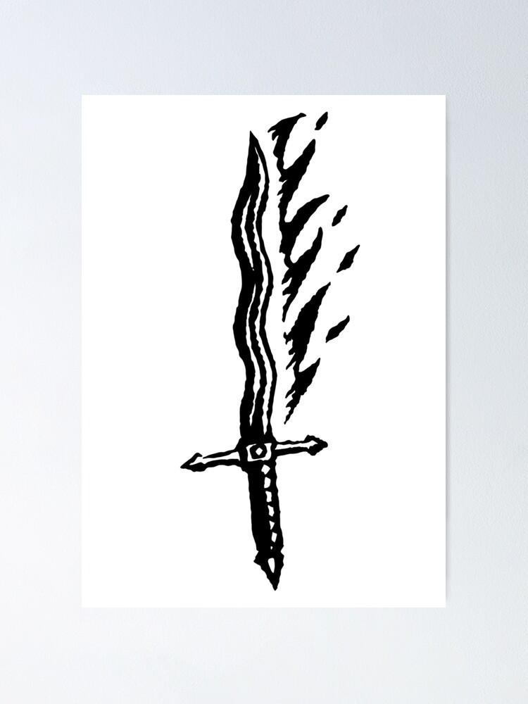 "Hellfire Sword" Poster for Sale by kils-treehouse | Redbubble