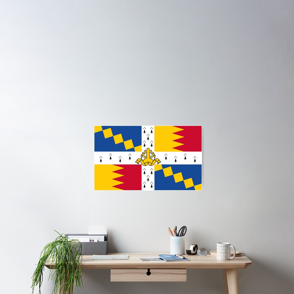 "Flag of Birmingham, England" Poster for Sale by Shav | Redbubble