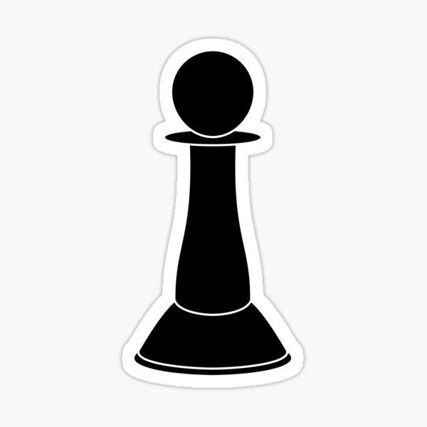 "Black Pawn Chess Piece" Sticker for Sale by G3n3r1cD3s1gn3r | Redbubble