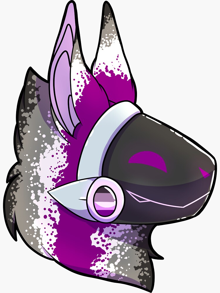 "Asexual Pride Protogen" Sticker for Sale by EclipseFoxArt | Redbubble