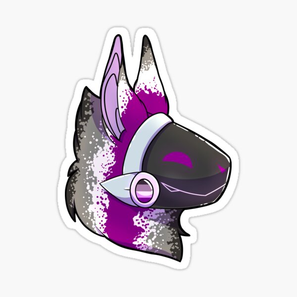 "Asexual Pride Protogen" Sticker for Sale by EclipseFoxArt | Redbubble