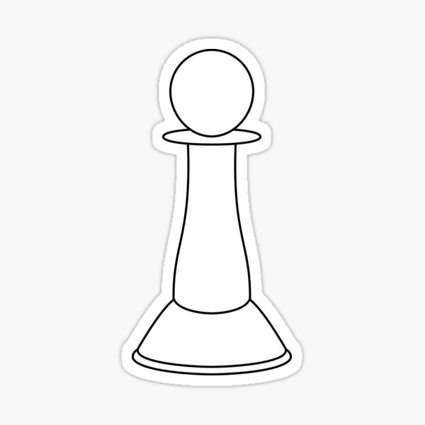 "White Pawn Chess Piece" Sticker for Sale by G3n3r1cD3s1gn3r | Redbubble