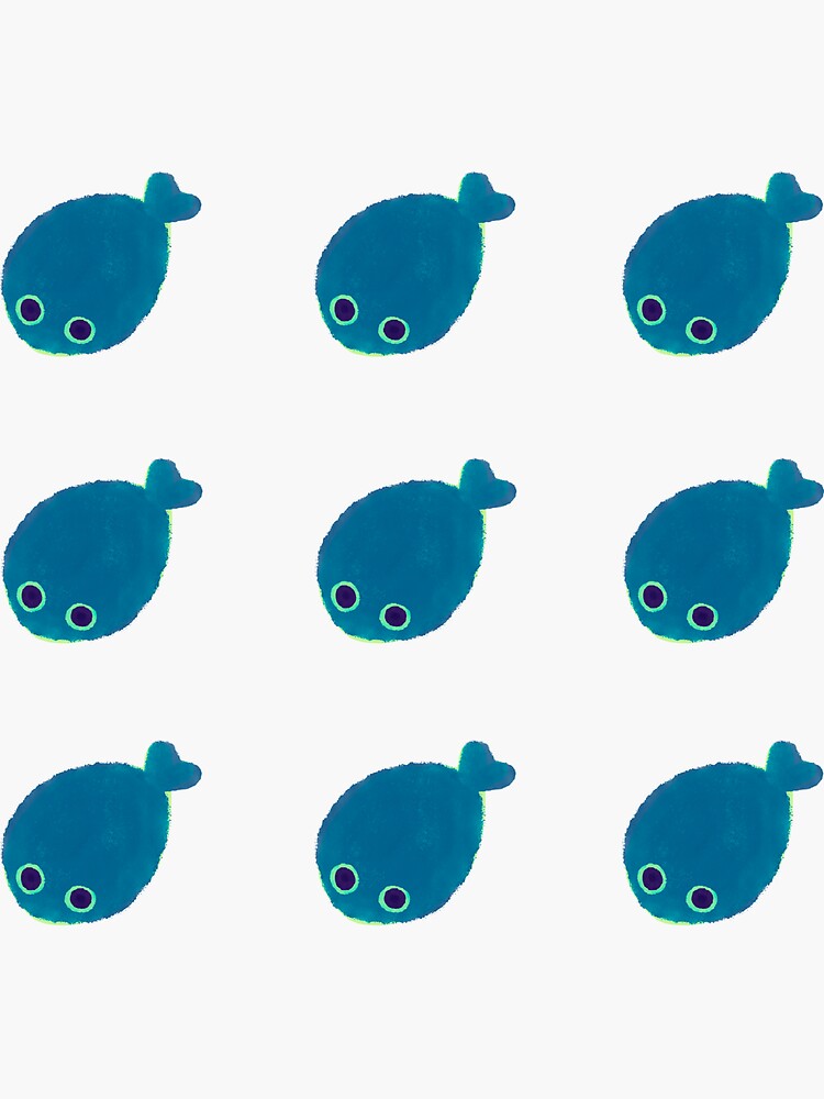 "Cute Kawaii Ocean Blue Fish Cartoon Sticker" Sticker for Sale by dai ...