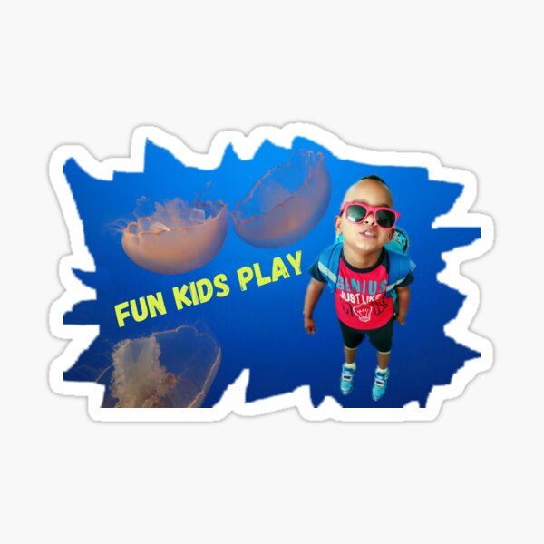 "Fun Kids Play All Day" Sticker for Sale by DAHstuff2 | Redbubble