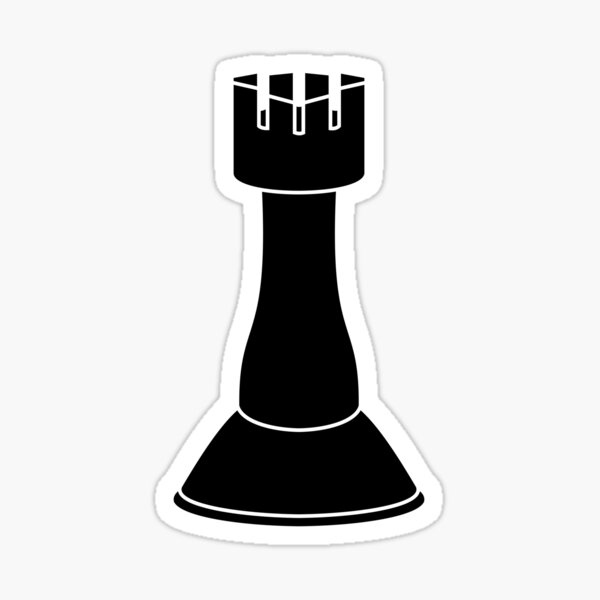 "Black Rook Chess Piece" Sticker for Sale by G3n3r1cD3s1gn3r | Redbubble