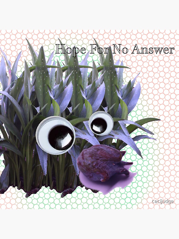 "Hope For No Answer" Sticker for Sale by cecijudge | Redbubble