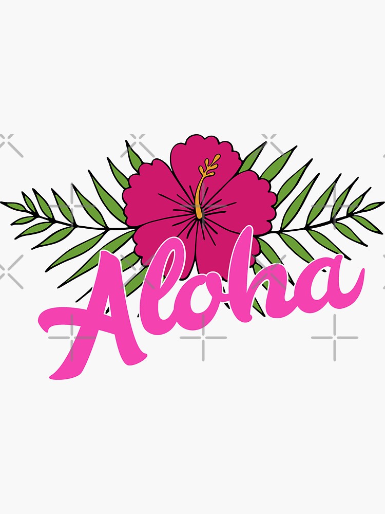 "Aloha Hawaii Hawaiian Island Surfing Tropical Vacation" Sticker for ...