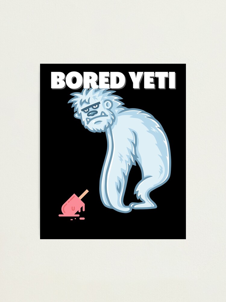 Lámina fotográfica «FUNNY BORED SNOW BIGFOOT YETI MEME PARA NIÑOS NIÑAS ...