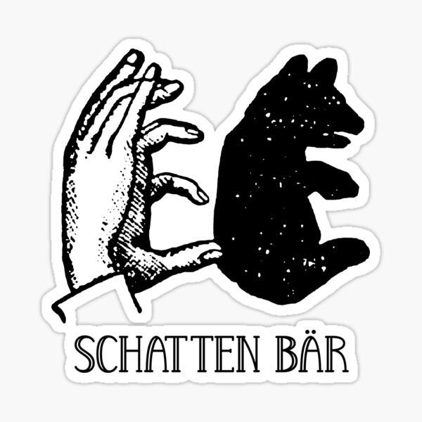 "Shadow Bear / Wild Animal / Hand / Light&Shadow" Sticker for Sale by ...