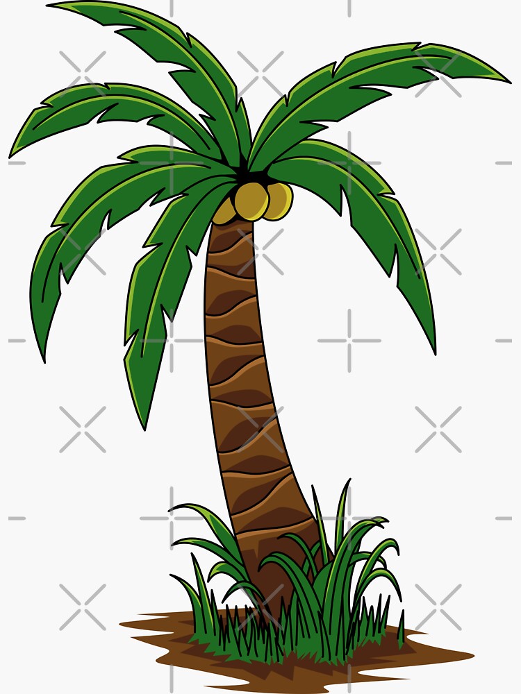 "Coconut Tree" Sticker for Sale by DesignByFerro | Redbubble