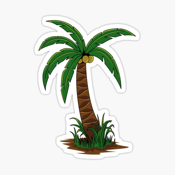 "Coconut Tree" Sticker for Sale by DesignByFerro | Redbubble