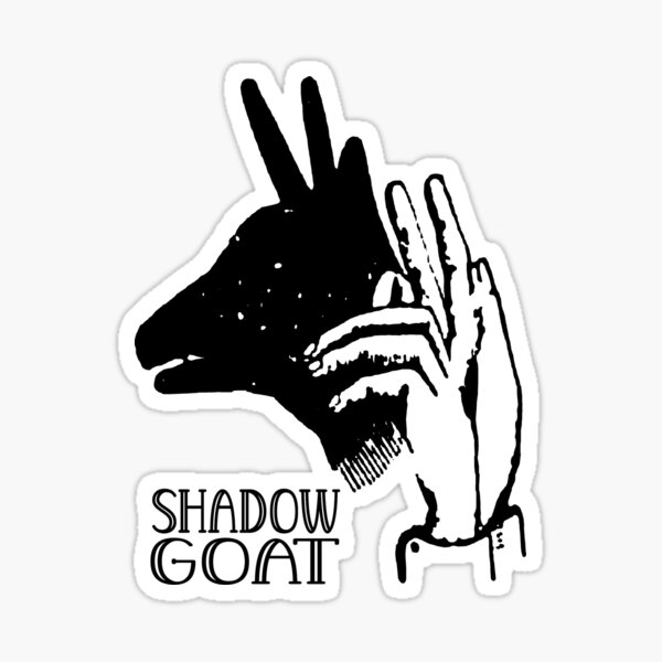 "Shadow Goat / Hand / Shadow Play / Wildlife" Sticker for Sale by Happy ...
