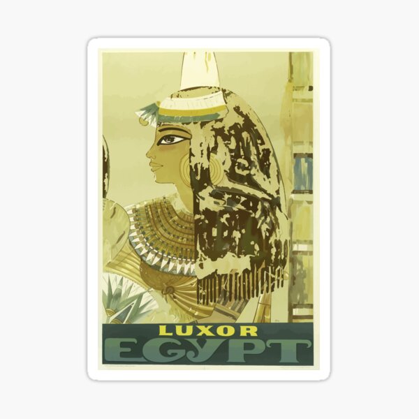 "Luxor Egypt - Vintage Travel Advertising Print" Sticker for Sale by ...