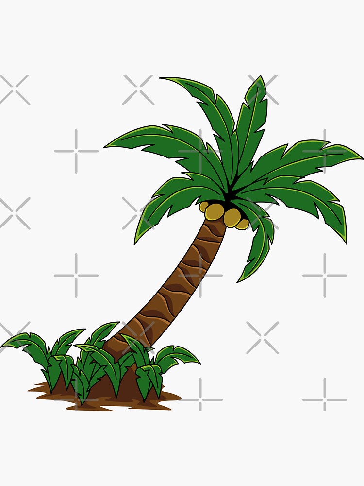 "Coconut Tree" Sticker for Sale by DesignByFerro | Redbubble