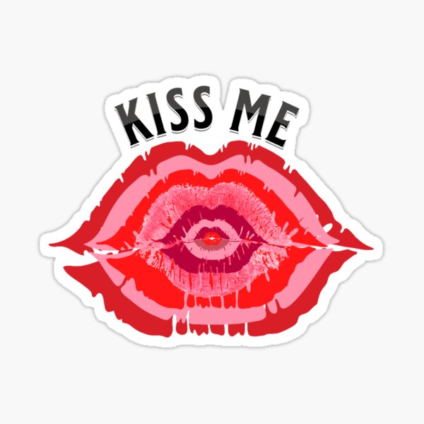 "Kiss Me" Sticker for Sale by trendbubbling | Redbubble