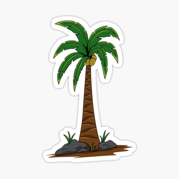 "Coconut Tree" Sticker for Sale by DesignByFerro | Redbubble