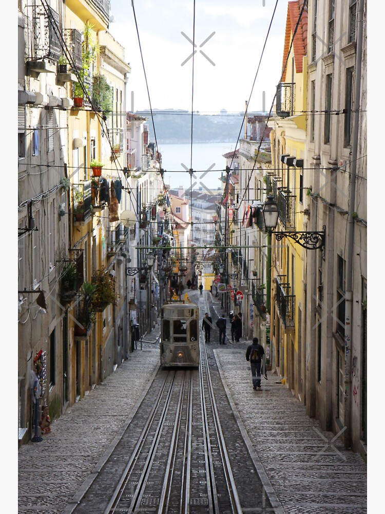 "Lisbon Scenic Tram Portugal - Friendly, Easy, Inspiring" Sticker for ...