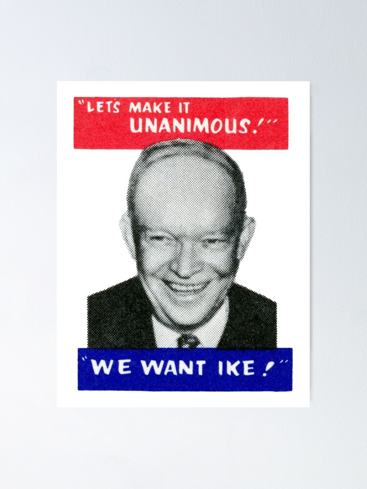 "1956 We Want Ike" Poster for Sale by historicimage | Redbubble