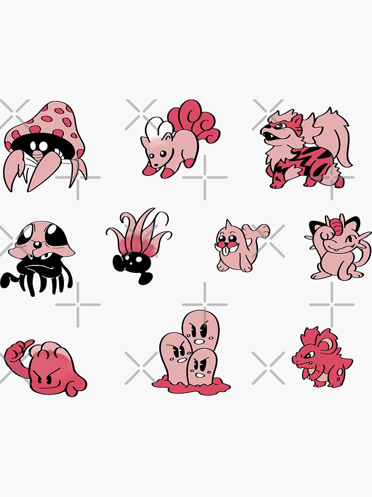 "Pink Sprites" Sticker for Sale by Jdishman91 | Redbubble