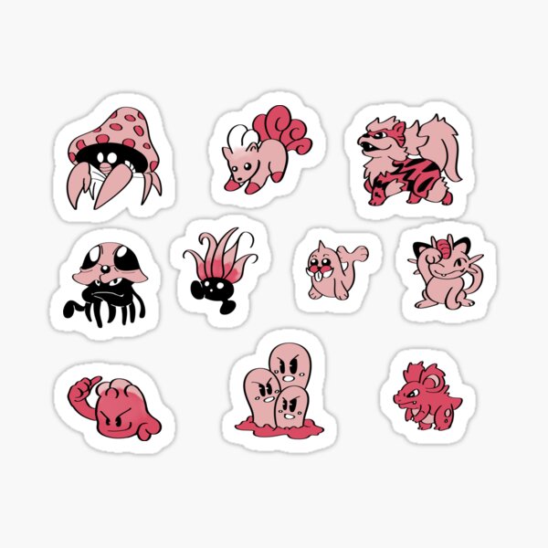 "Pink Sprites" Sticker for Sale by Jdishman91 | Redbubble