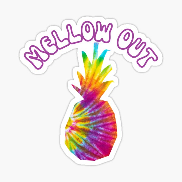 "Mellow Out Pineapple" Sticker for Sale by SunAndIrie | Redbubble