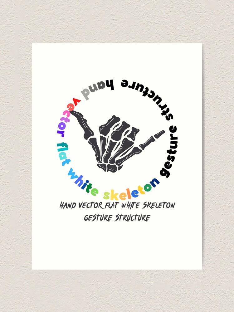 "hand mark human part skeleton cartilage skin sign hanging ten black ...