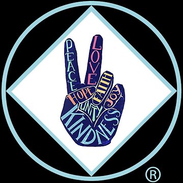 "Symbol Peace Sign Narcotics Anonymous Na Aa" Poster for Sale by ...