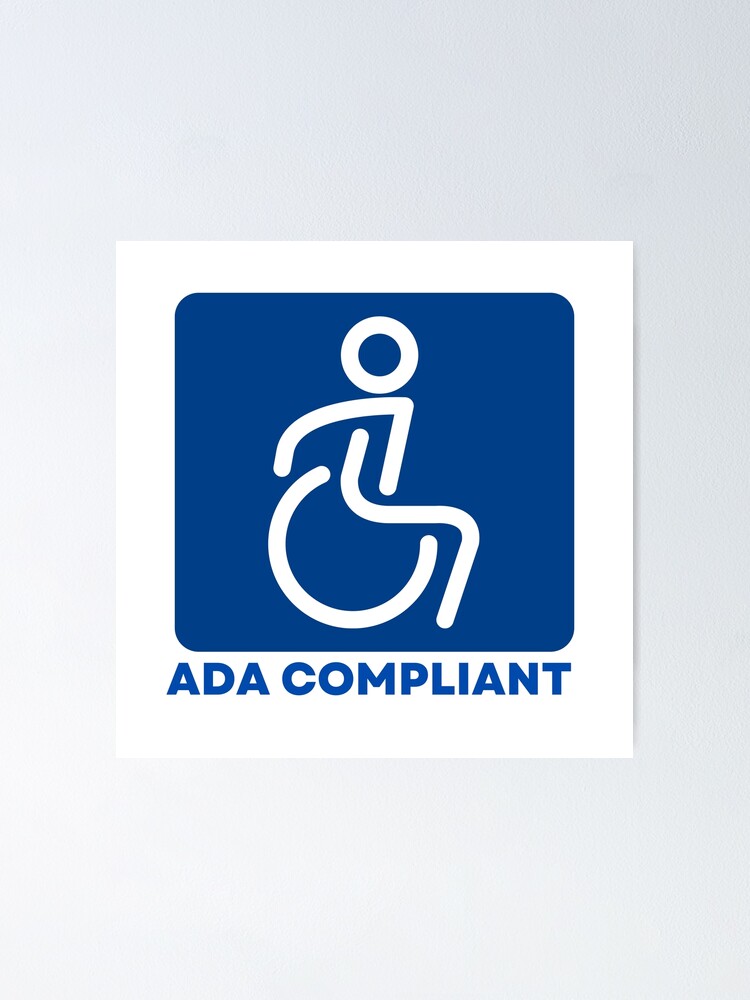"ADA Compliant Handicap Sign Wheelchair" Poster for Sale by podlavadia ...