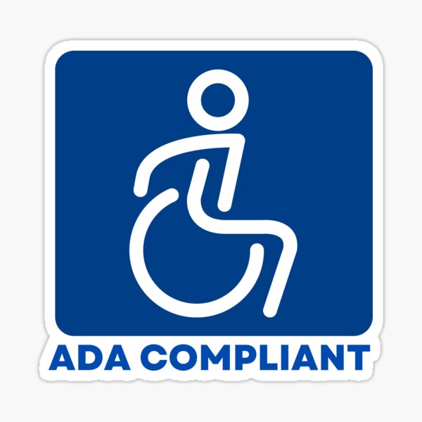 "ADA Compliant Handicap Sign Wheelchair" Sticker for Sale by podlavadia ...
