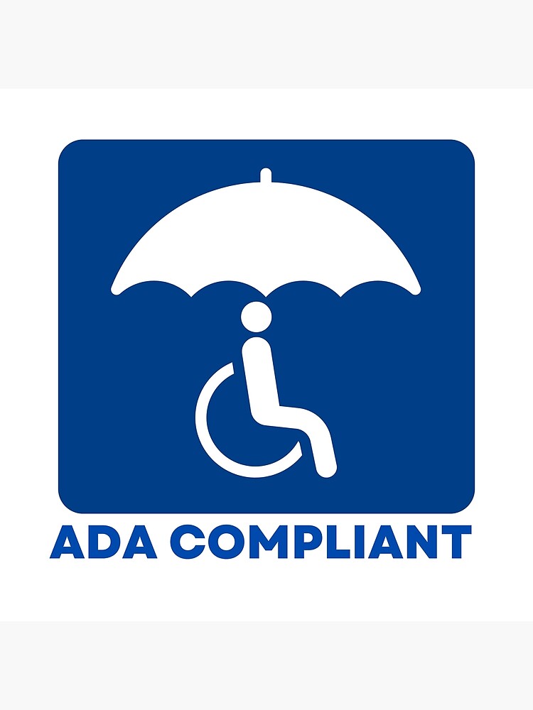 "ADA Compliant Handicap Sign Wheelchair" Poster for Sale by podlavadia ...